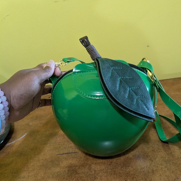 Bags | Green Appleshaped Handbag | Poshmark